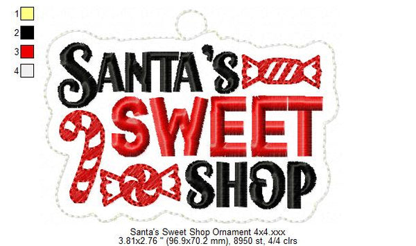 Santas Sweet Shop Ornament – A-Z Blanks and Designs