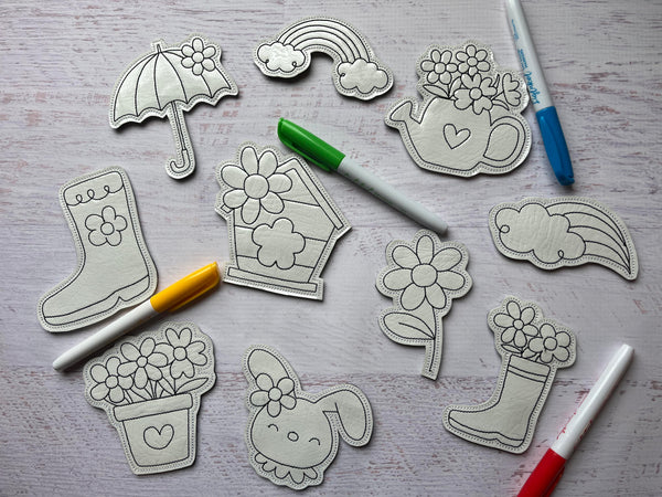 $5 Friday Spring Coloring Doll Bundle 38 – A-Z Blanks and Designs