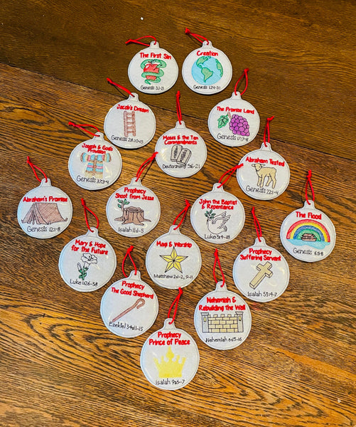 $5 Friday Jesse Tree Ornament Bundle of 50 – A-Z Blanks and Designs