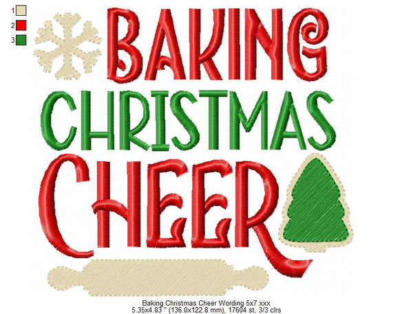 Baking Christmas Cheer Wording 3 Sizes – A-Z Blanks and Designs