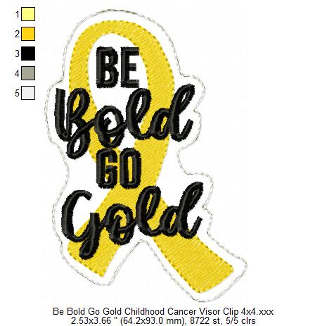 Be Bold Go Gold Visor Clip – A-Z Blanks and Designs