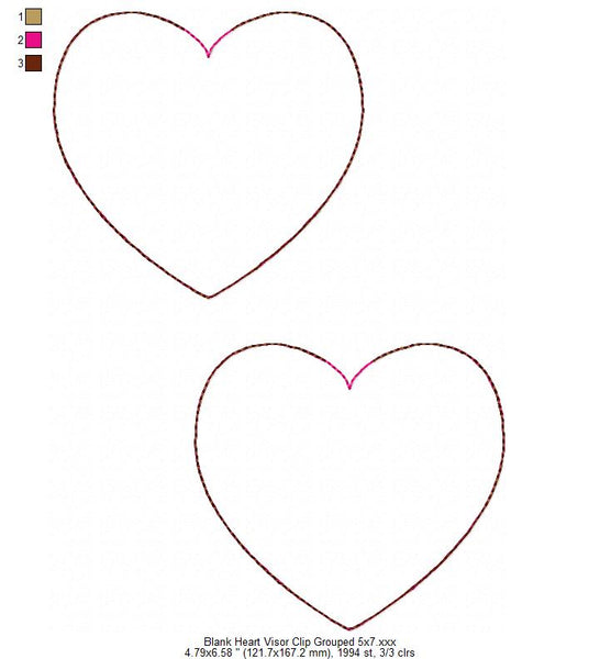 Blank Heart Visor Clip – A-Z Blanks and Designs