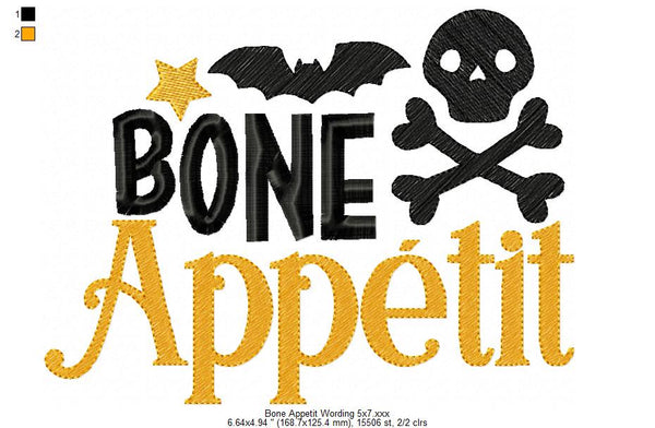 Bone Appetit Wording - 3 Sizes – A-Z Blanks and Designs