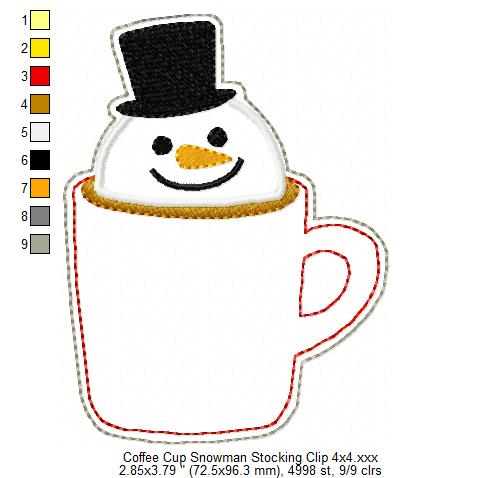 Coffee Mug Snowman Clip – A-Z Blanks and Designs