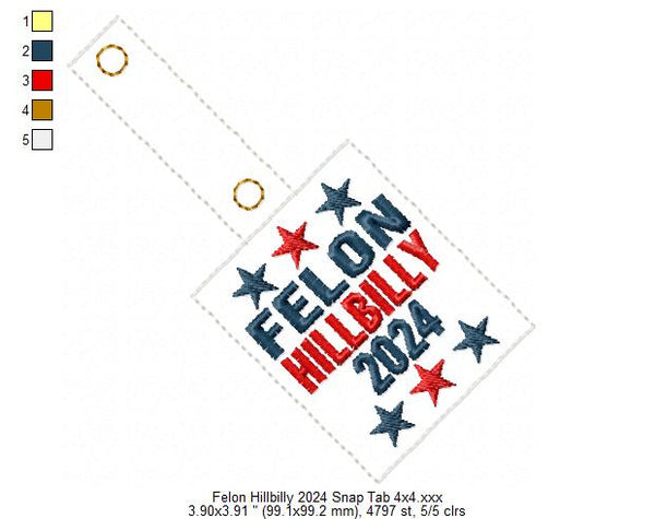 Felon Hillbilly 2024 Key Fob – A-Z Blanks and Designs