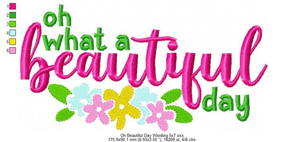 Oh Beautiful Day Wording – A-Z Blanks and Designs