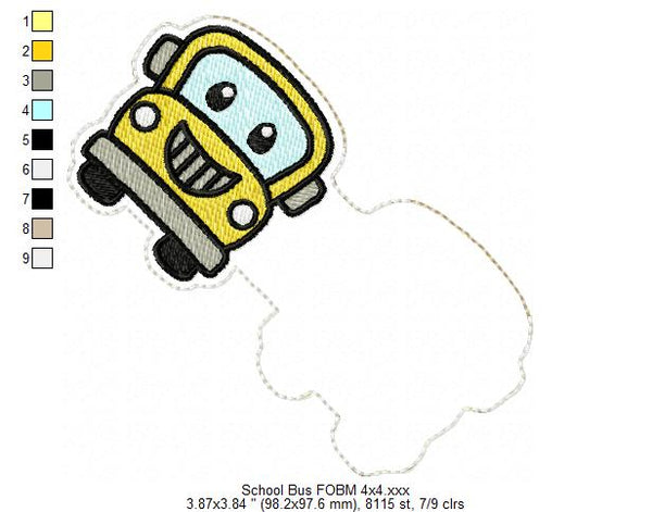 School Bus FOBM (Fold Over Bookmark) – A-Z Blanks and Designs