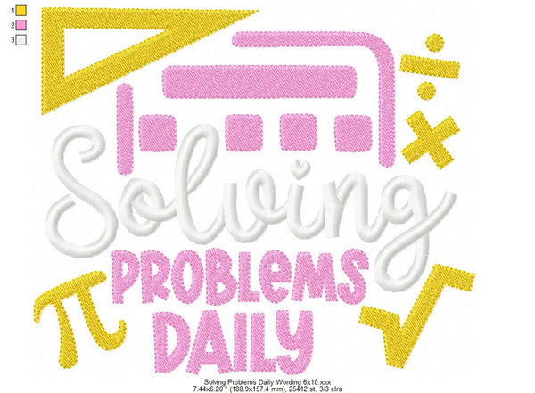 Solving Problems Daily Wording 4 Sizes – A-Z Blanks and Designs