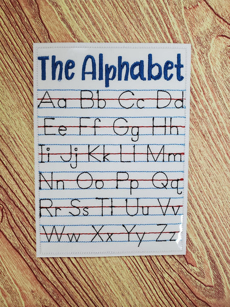 Alphabet Card Chart ONLY – A-Z Blanks and Designs