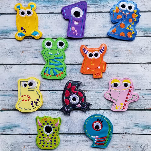 Monster Number Finger Puppet Set - 10 Designs Included – A-Z Blanks and ...