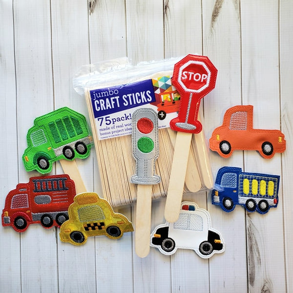 Automobile Finger Puppet Set - 8 Designs – A-Z Blanks and Designs