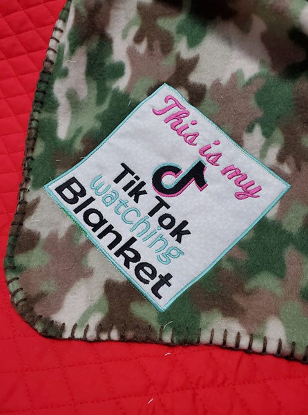 Tik Tok Watching Blanket 8x8 ONLY – A-Z Blanks and Designs