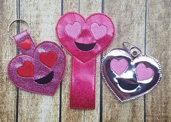 Emoji Heart Heart Eyes Key Fob -2 styles – A-Z Blanks and Designs