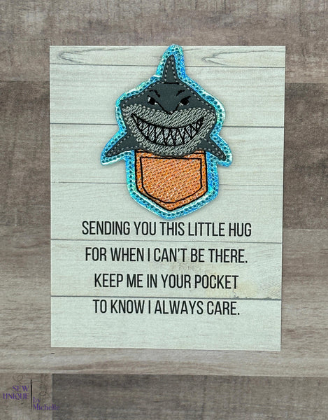 Shark Pocket Hug – A-Z Blanks and Designs