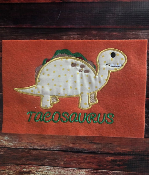 Tacosaurus Applique – A-Z Blanks and Designs